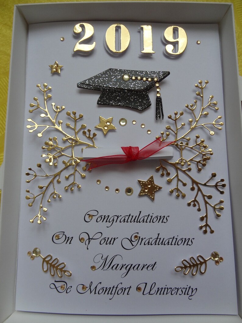 GRADUATION Handmade Personalised 3D Card / University / Keepsake With ...