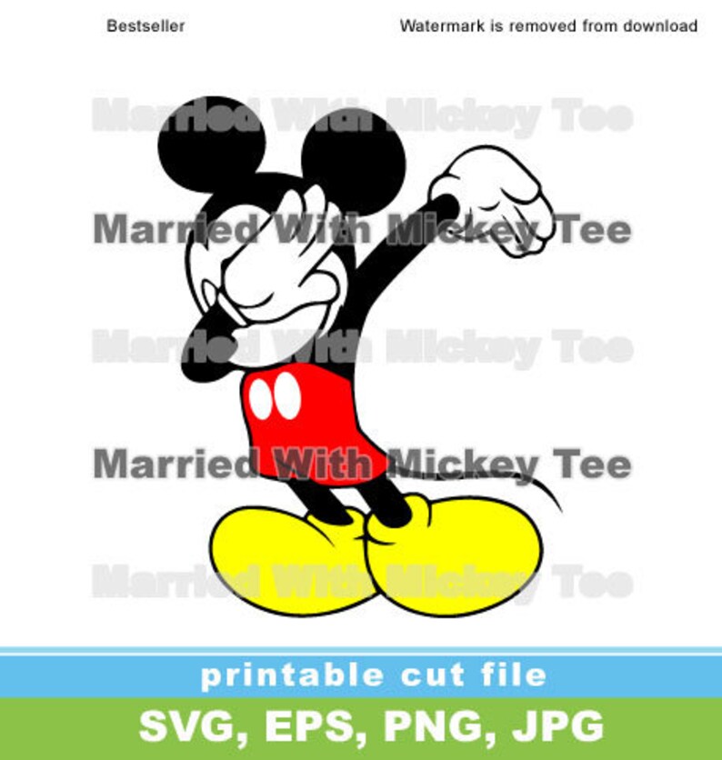 SVG the Dab Dabbing Mickey Mouse Dance Move 2 Different | Etsy Hong Kong