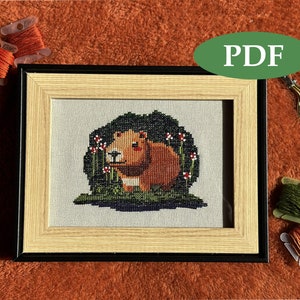 Capybara Cross Stitch Pattern, X-stitch Pattern, Easy Counted Pattern ...