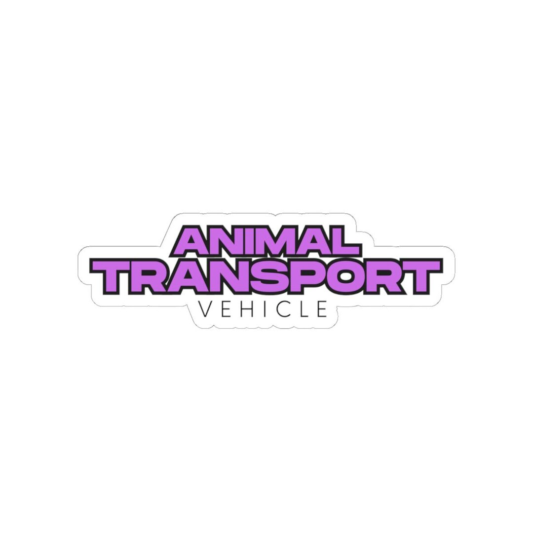 Animal Transport Bumper Sticker - Pet Safety Vehicle Decal, Animal ...