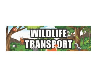 VEHICLE SIGN - Animal Rescue in Progress - 17”x11.5” Oval - Transport ...