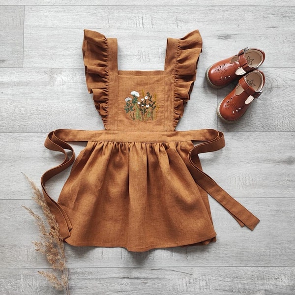 Girls Apron Dress - Etsy