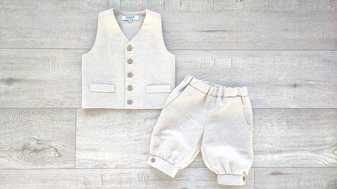 Boys Vest and Knickerbocker Shorts, Ring Bearer Outfits, Heringbone ...