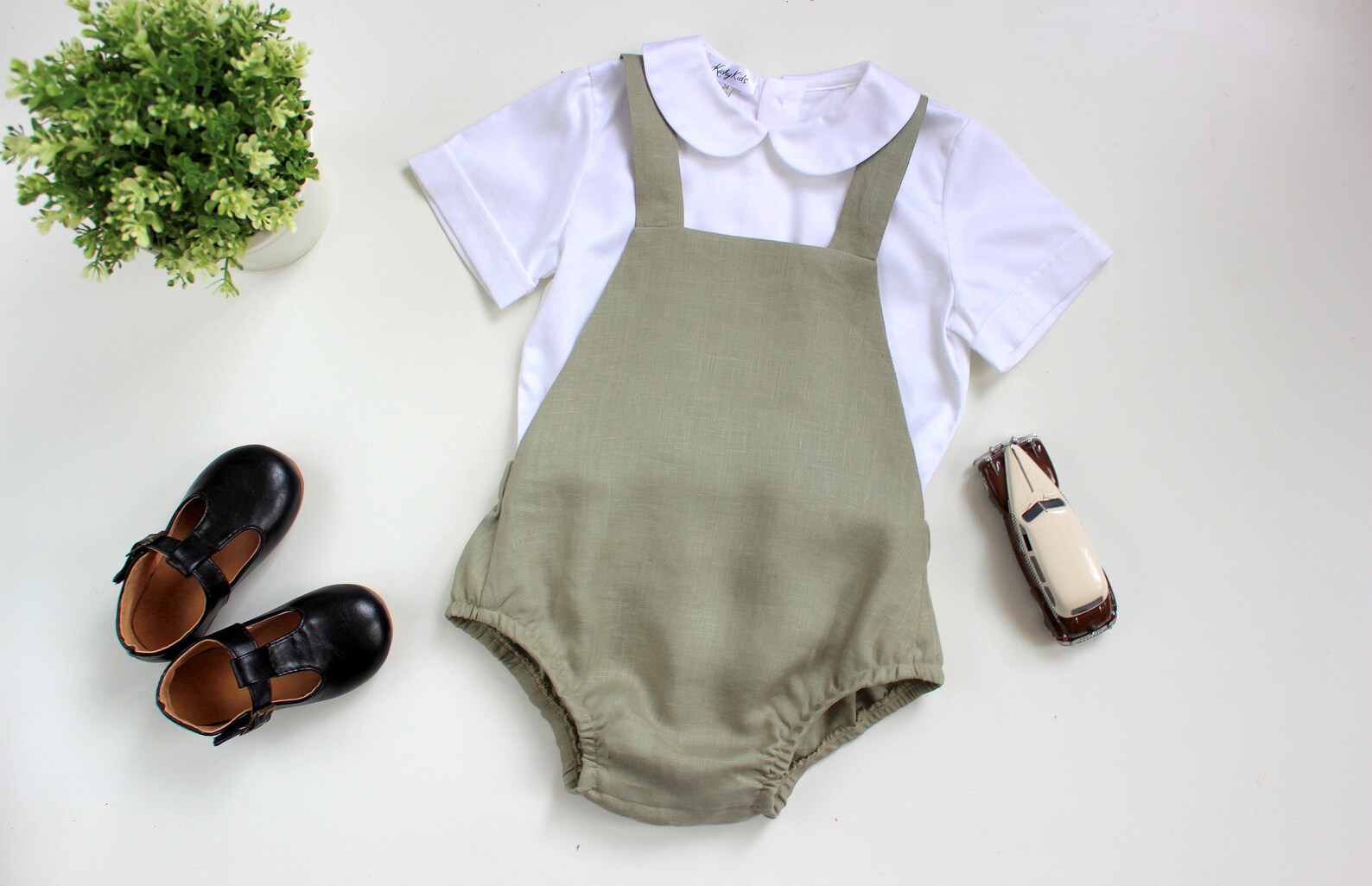 Baby White Peter Pan Collar Shirt Baptism Outfit Bubi Collar - Etsy