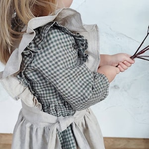 Girls Aprons, Pinafore for Dresses, Ruffled Apron, Gift for Girls ...
