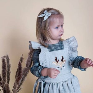 Girls Aprons, Pinafore for Dresses, Ruffled Apron, Gift for Girls ...