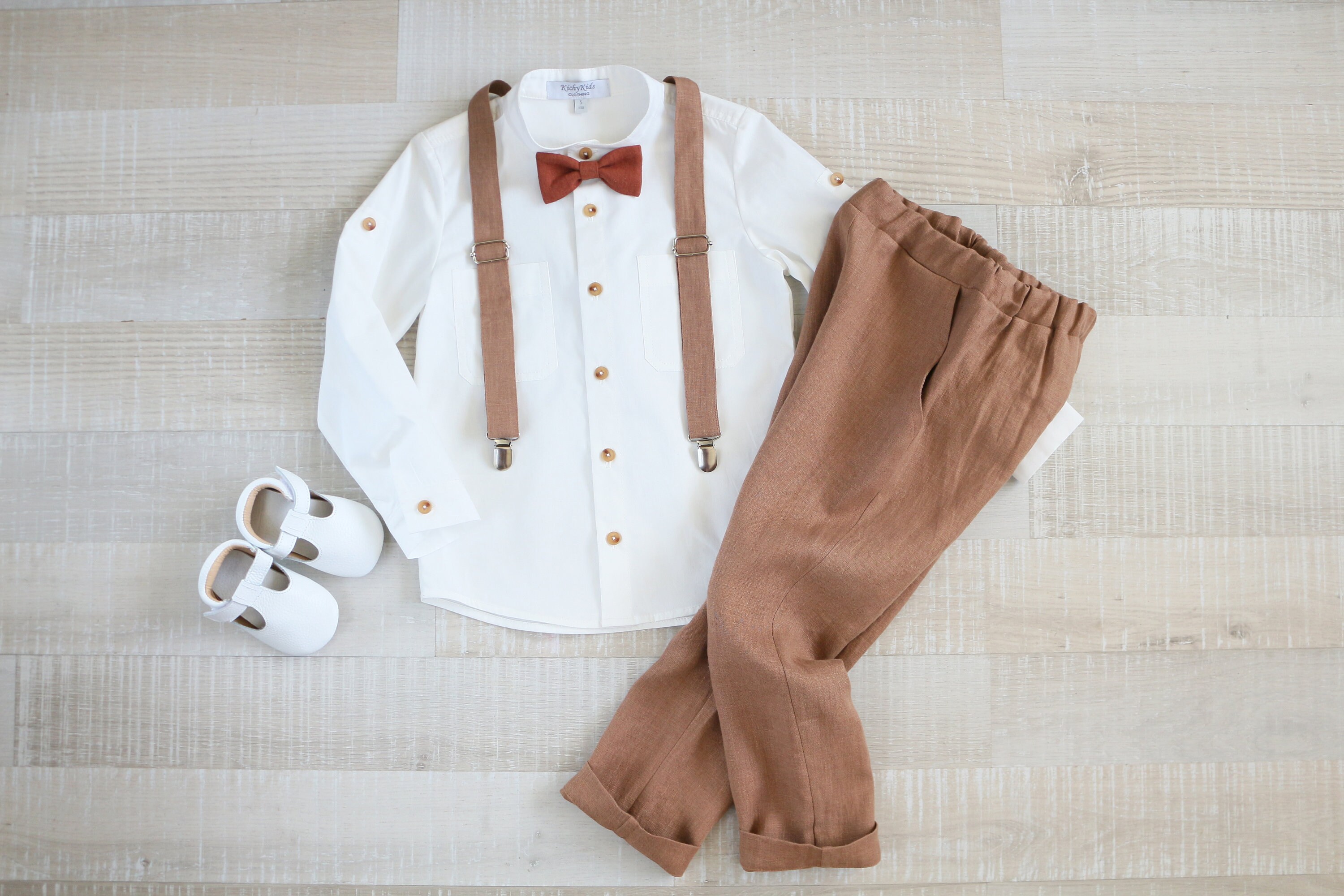 Rustic Suit Set Page Boy Outfit With Braces | Etsy