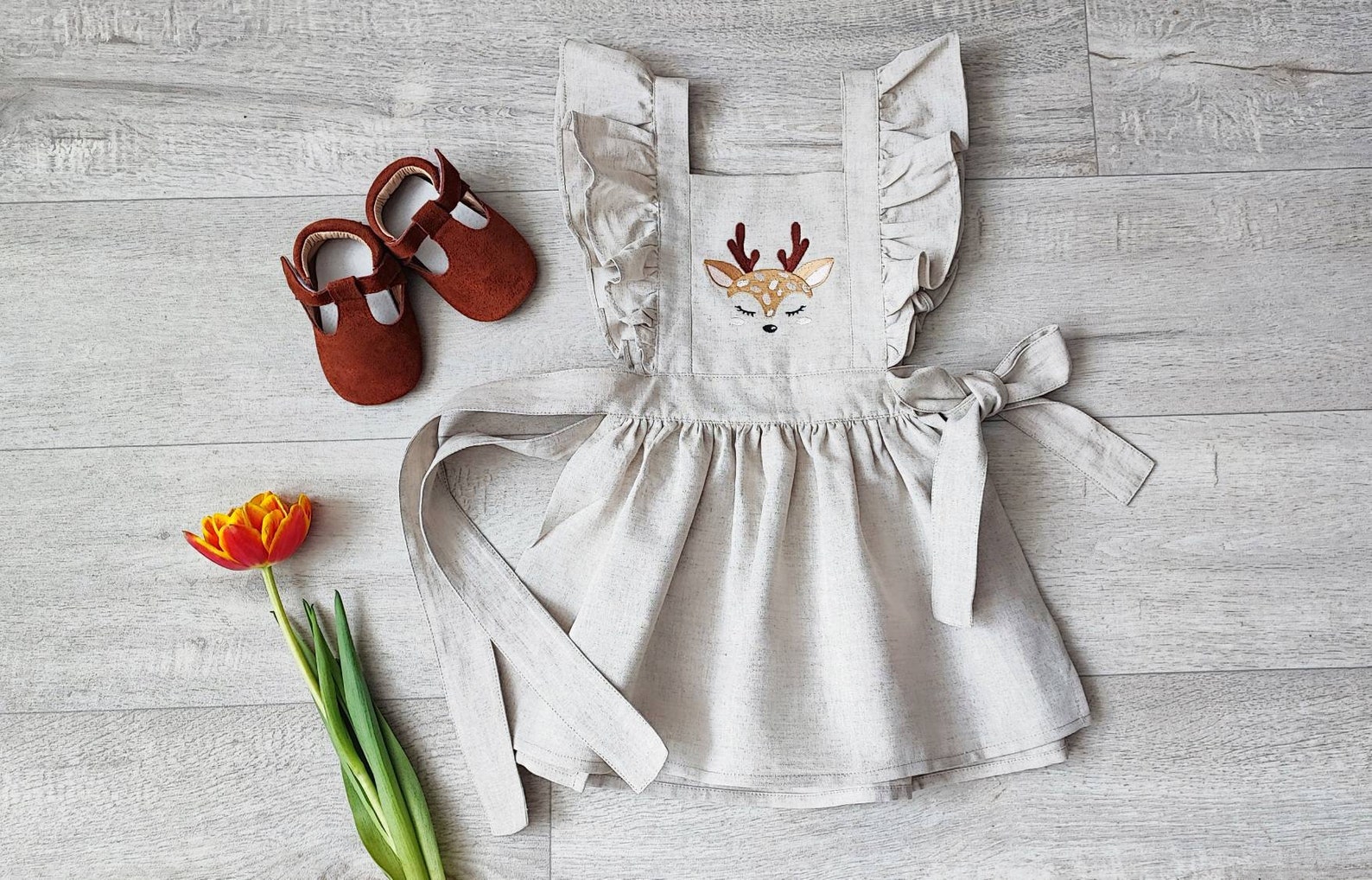 Girls Aprons, Pinafore for Dresses, Ruffled Apron, Gift for Girls ...