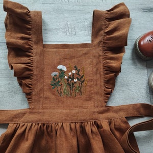 Girls Aprons, Pinafore for Dresses, Ruffled Apron, Gift for Girls ...