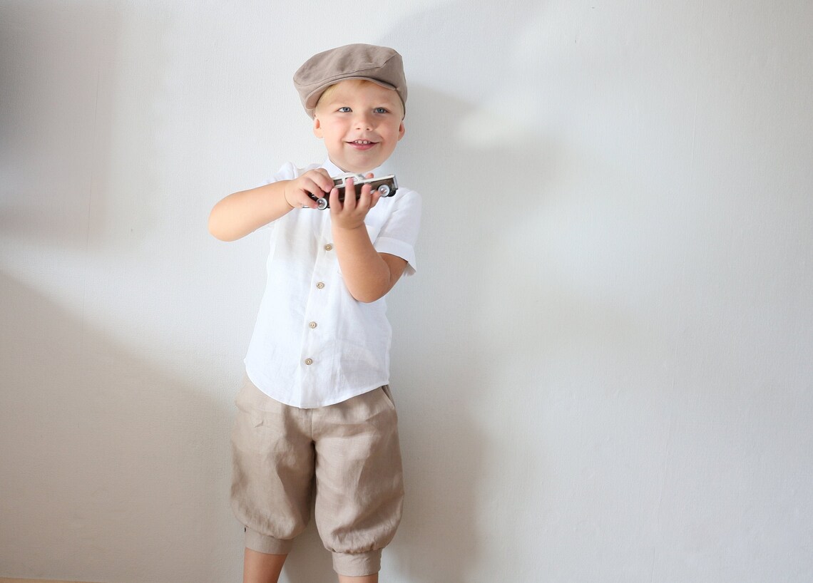 Boys knickerbocker shorts ring bearer long garment shorts | Etsy