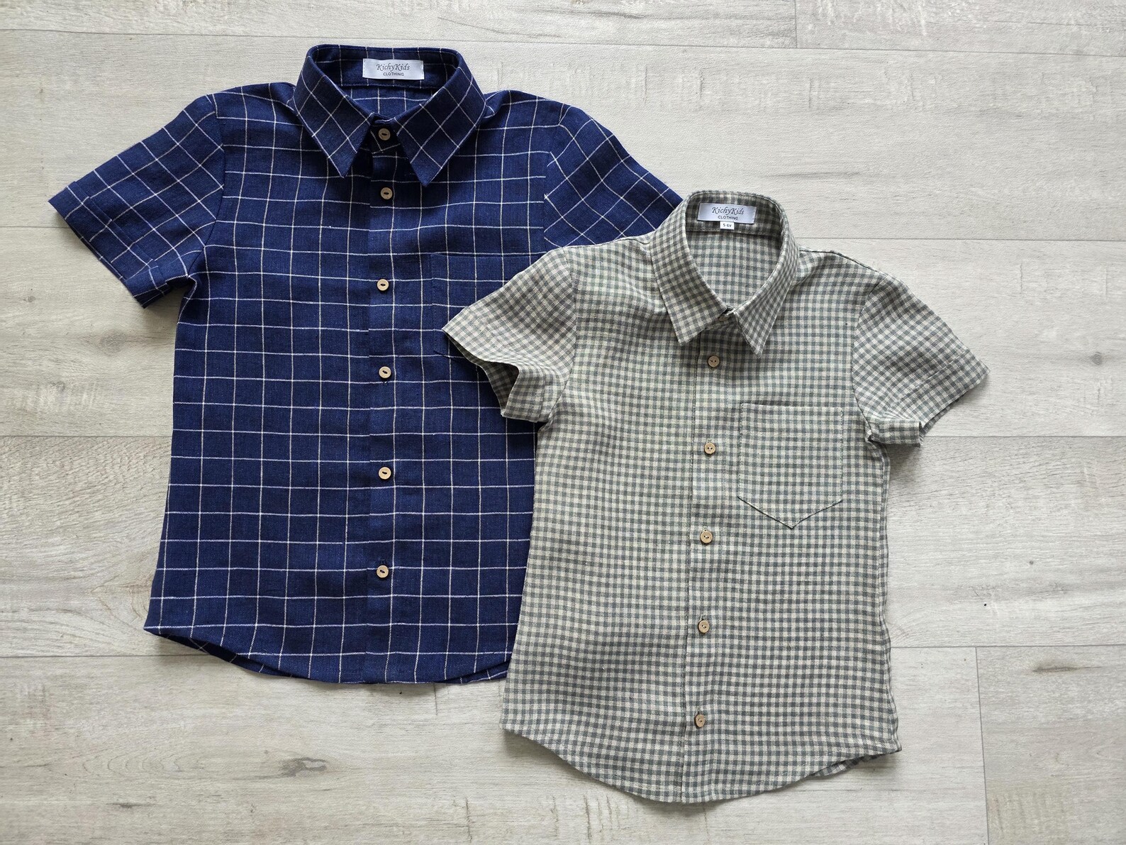 Linen Short Sleeved Shirt, Page Boy Toddler Stand- up Shirt, Kids ...