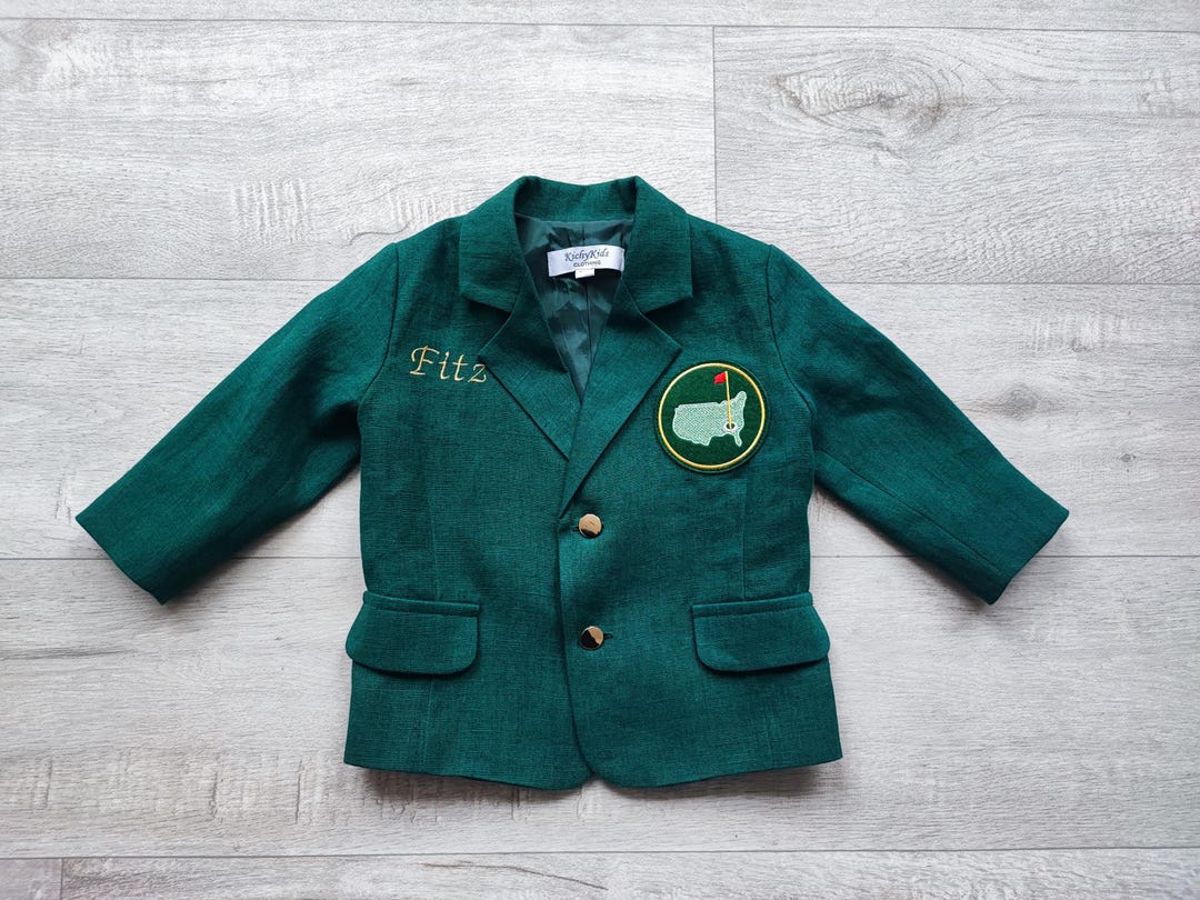 Personalized Green Golf Jacket, Holly One Jacket, 1st Birthday Blazer ...