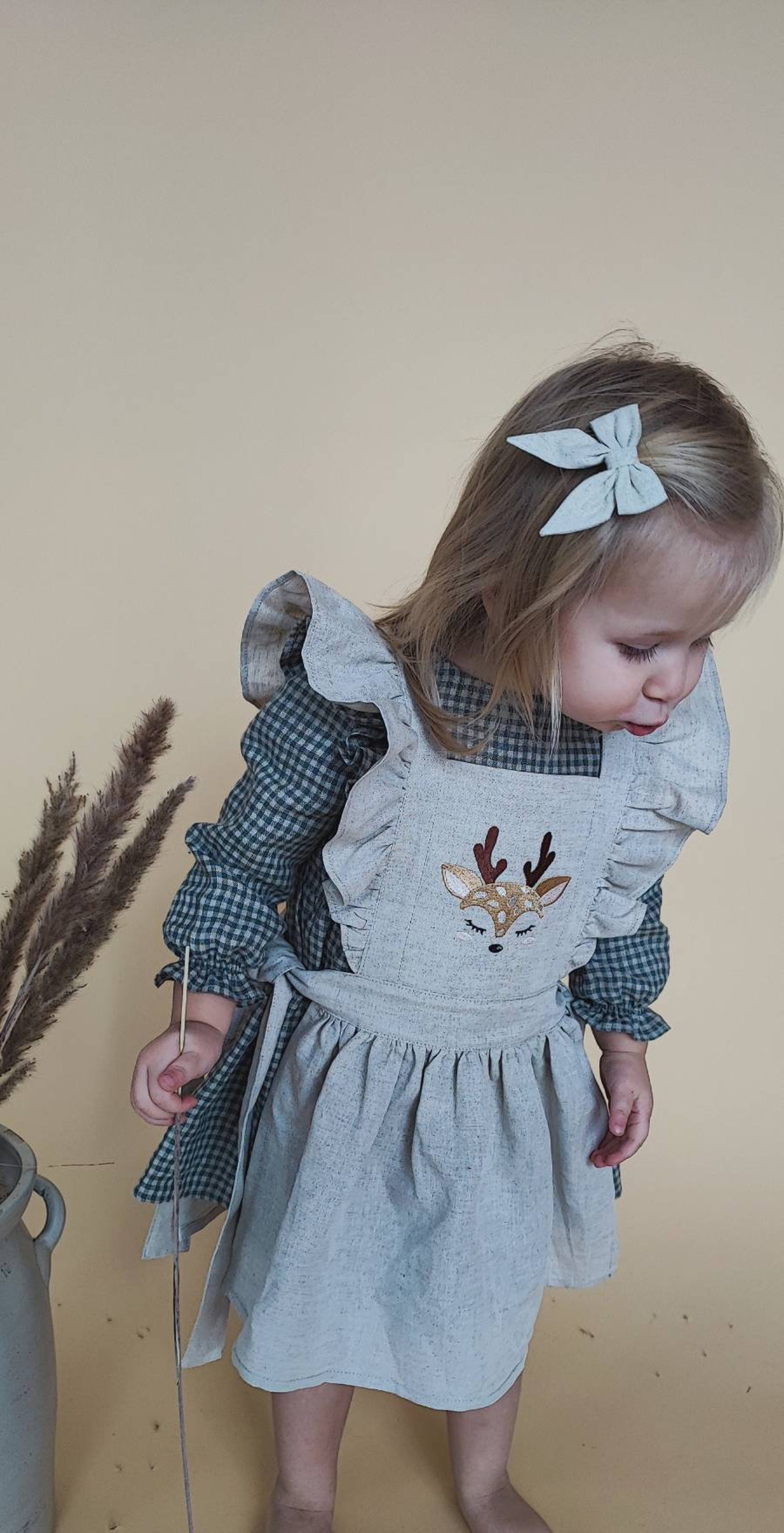 Girls Aprons, Pinafore for Dresses, Ruffled Apron, Gift for Girls ...