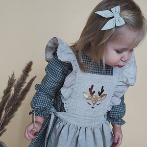 Girls Aprons, Pinafore for Dresses, Ruffled Apron, Gift for Girls ...
