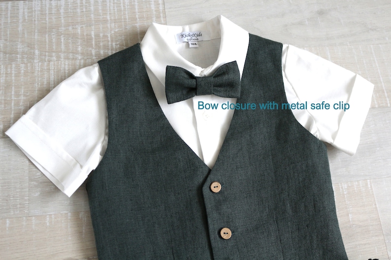 Boys Sage Green Ring Bearer Outfit Waistcoat Short Set for - Etsy