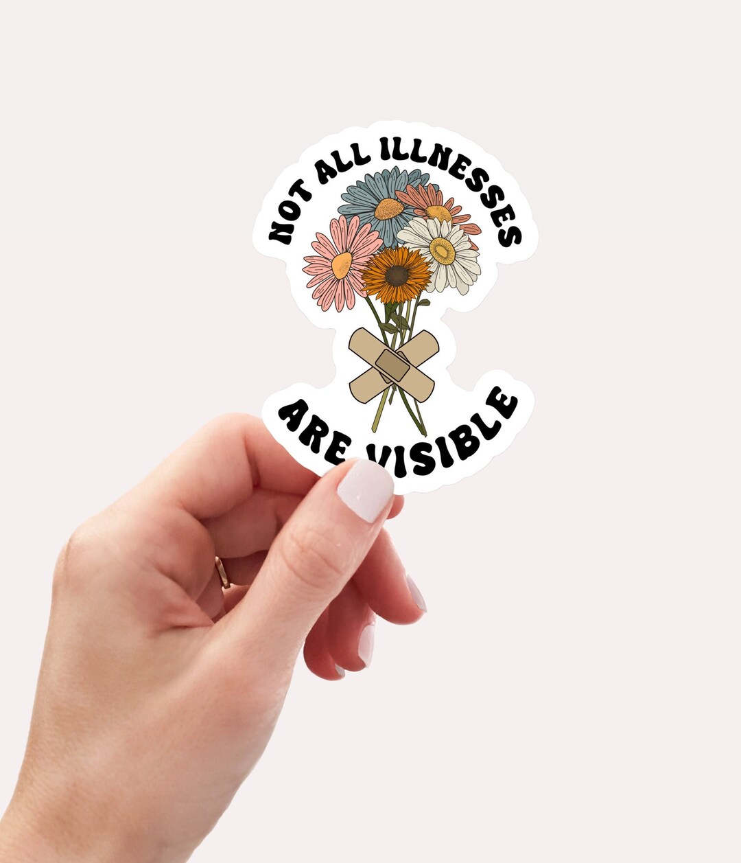 Chronic Illness Not All Illnesses Are Visible Waterproof Sticker - Etsy