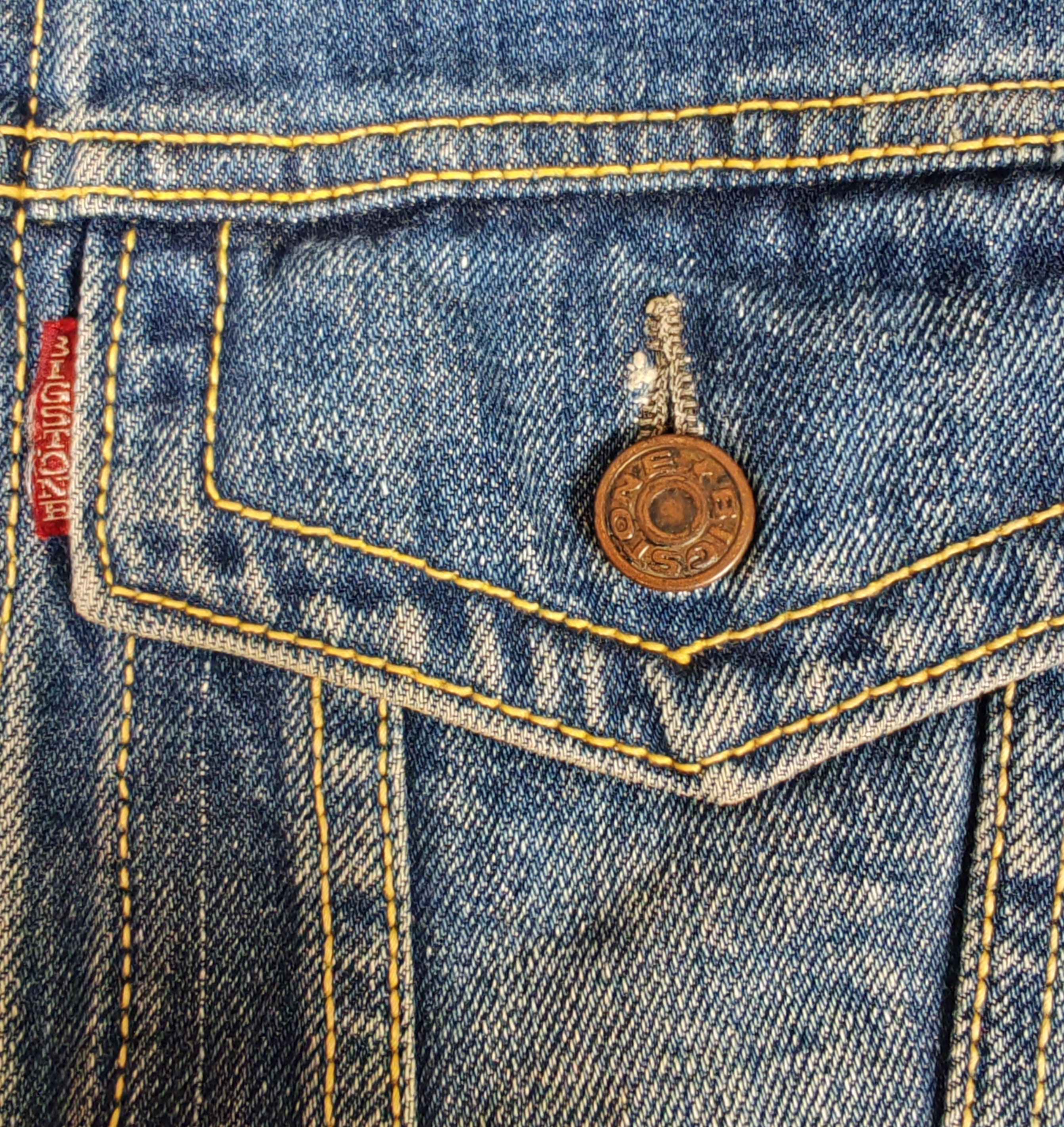 70s Big Stone Denim Vintage Faded Grunge Distressed Trucker 70s Big Stone Denim Vintage Faded Grunge Distressed Trucker