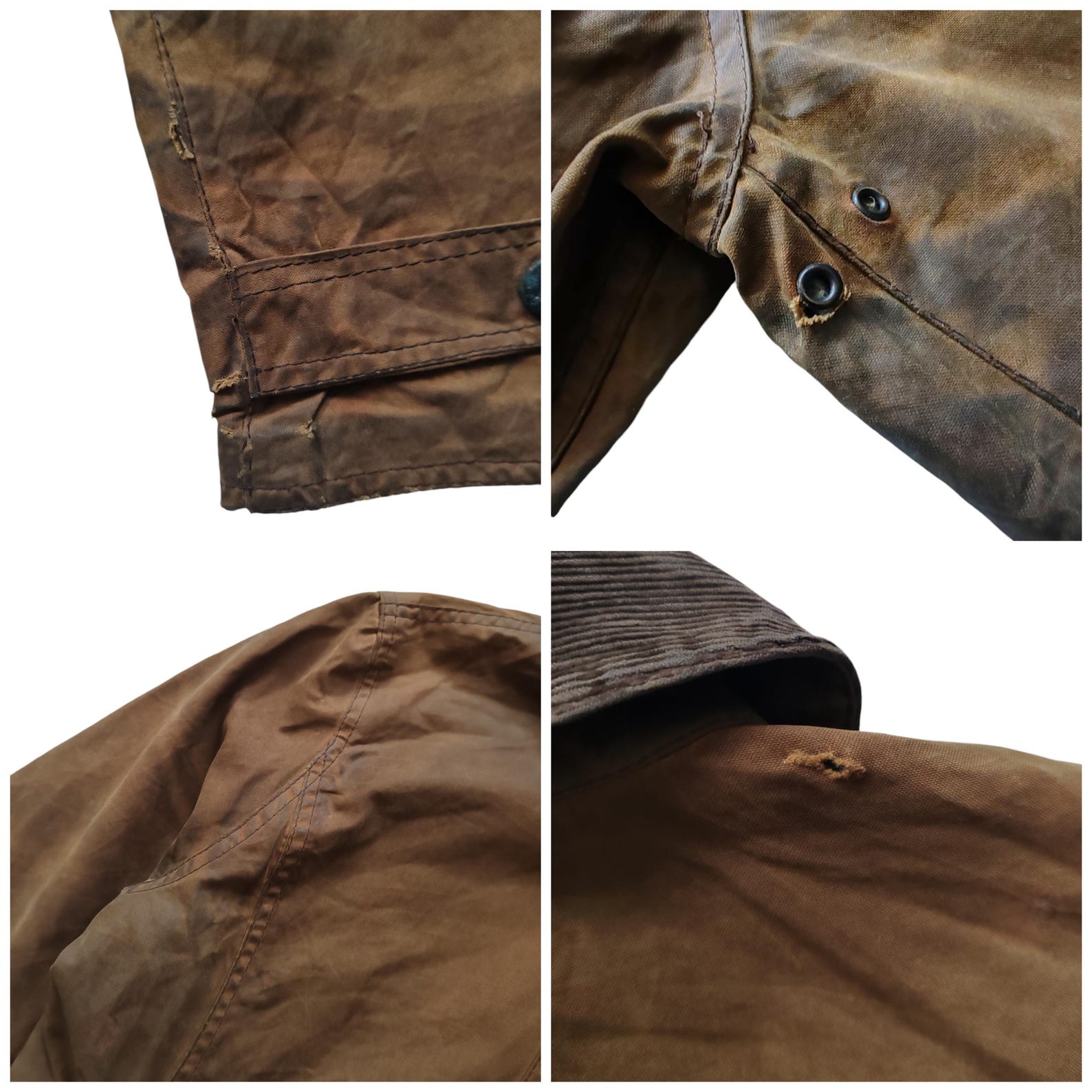 Barbour Newmarket Jacket Size UK 12 EU 38 US 8 Waxed Khaki Thrashed ...