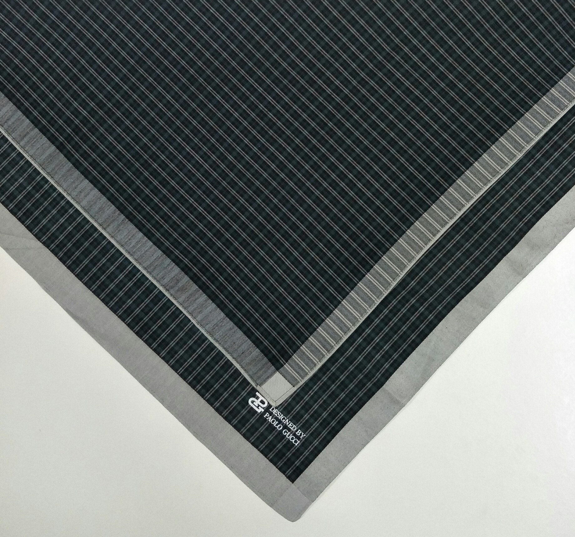 Vintage Paolo Gucci Luxury Cotton 80s 90s Handkerchief 17.5 X 17.5 ...