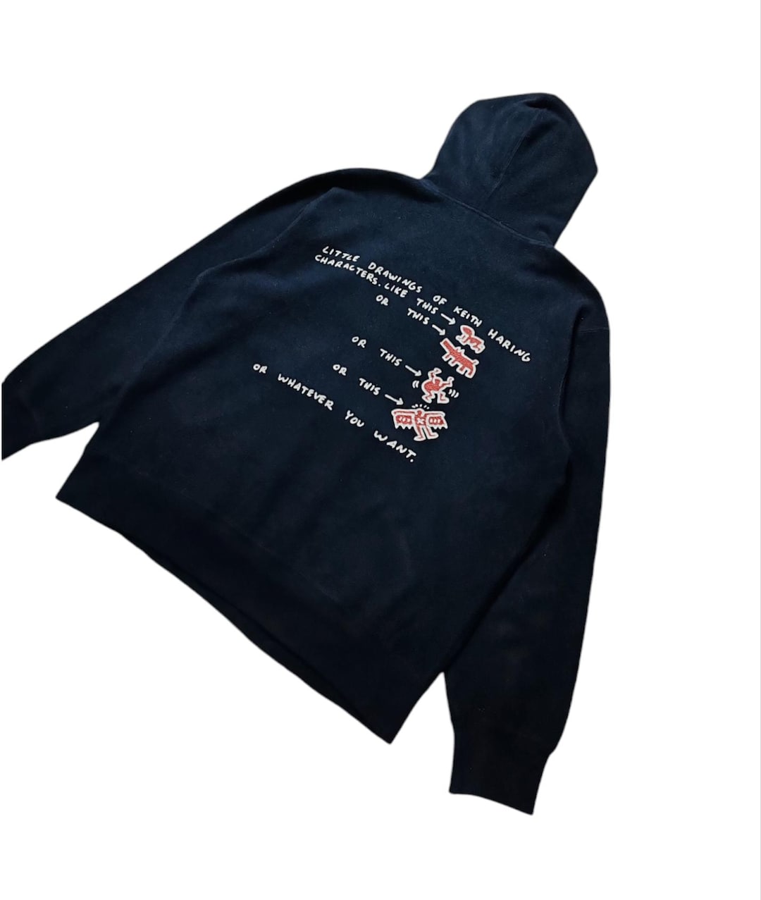 Keith Haring Vintage Fleece Hoodie Sweater Size Large Classic Keith ...