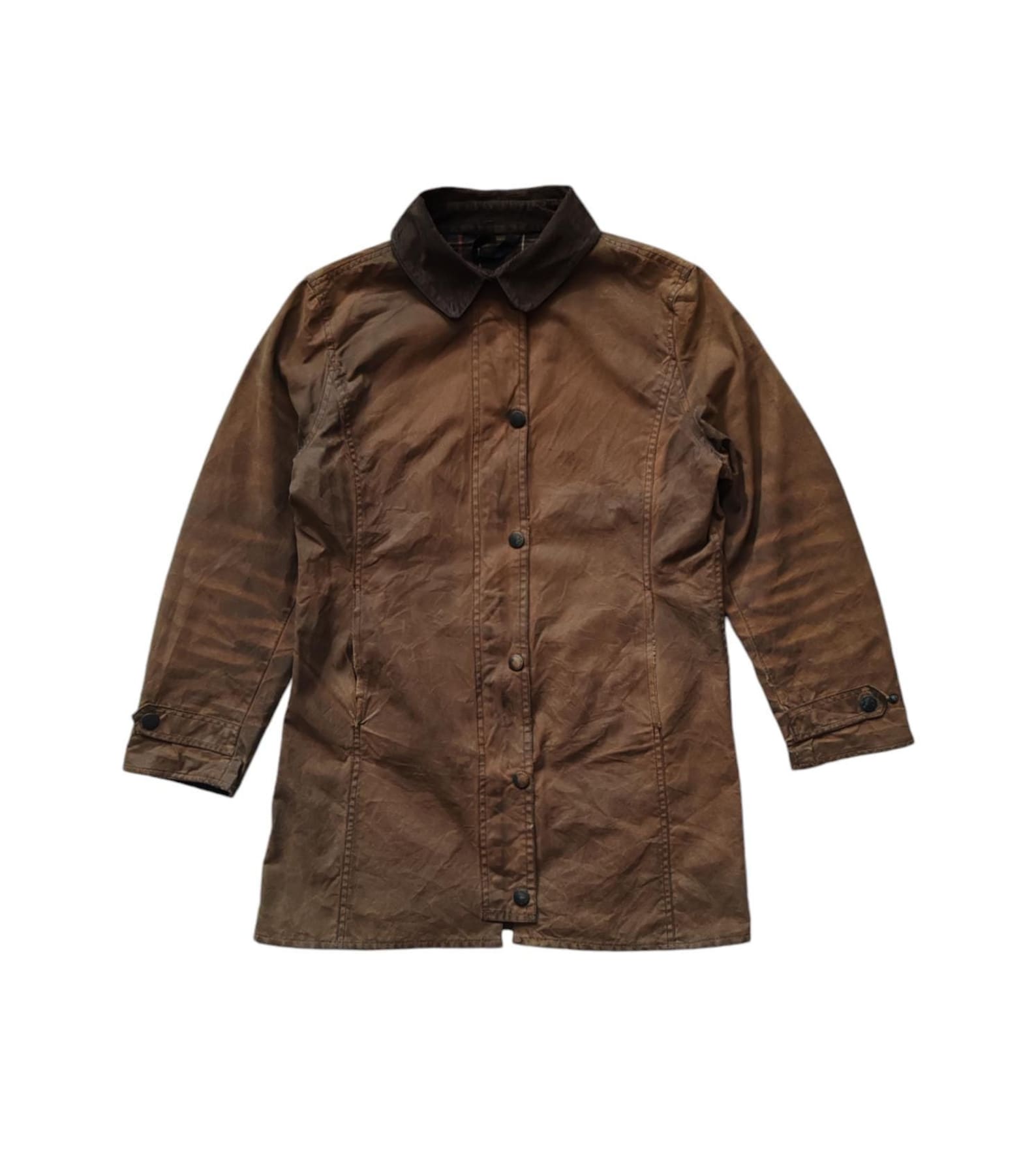 Barbour Newmarket Jacket Size UK 12 EU 38 US 8 Waxed Khaki Thrashed ...