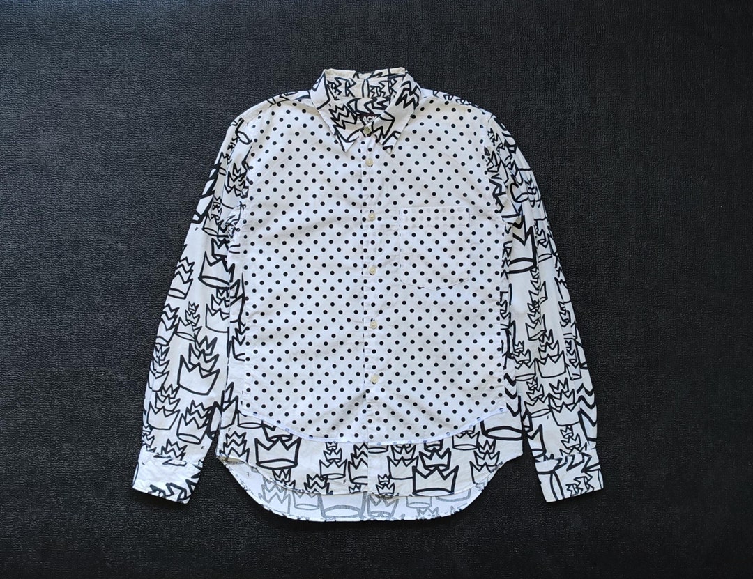 Comme Des Garcons CDG Black Button up Shirt Size Small Japanese Brand ...