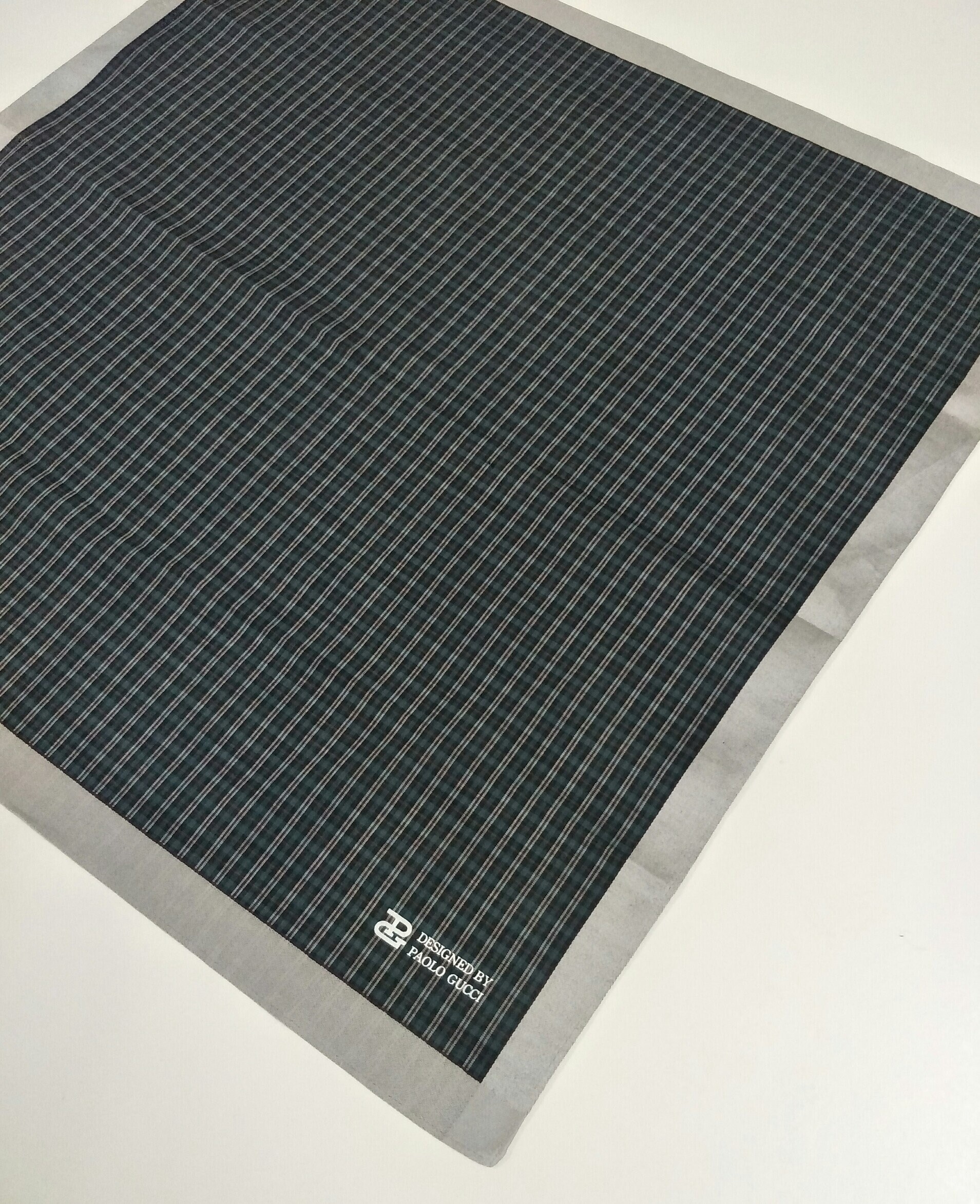 Vintage Paolo Gucci Luxury Cotton 80s 90s Handkerchief 17.5 X 17.5 ...