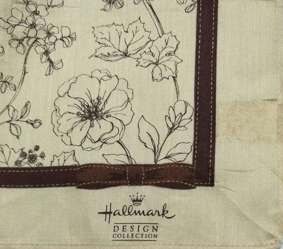 Hallmark Design Collection Floral Motive Luxury Cotton 80s 90s Vintage ...