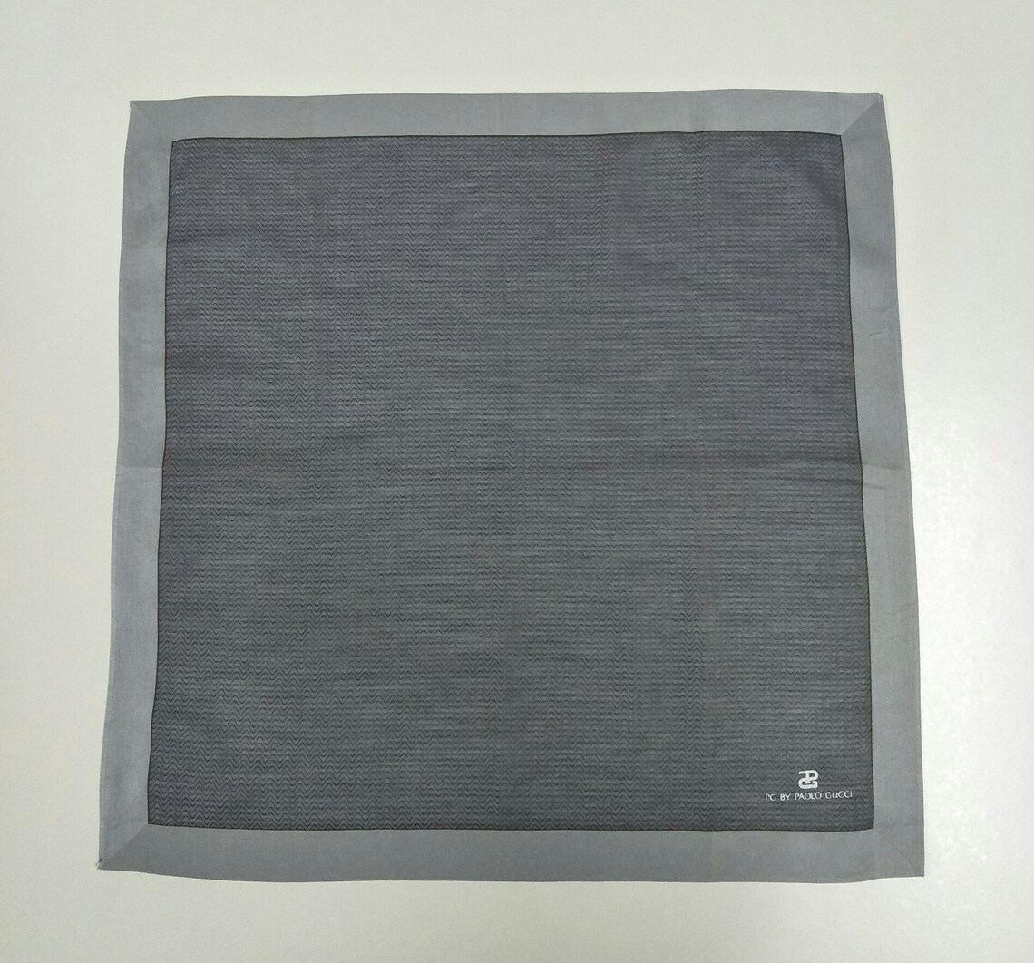 Vintage Paolo Gucci Luxury Cotton 80s 90s Handkerchief 17 X 17 Inches ...