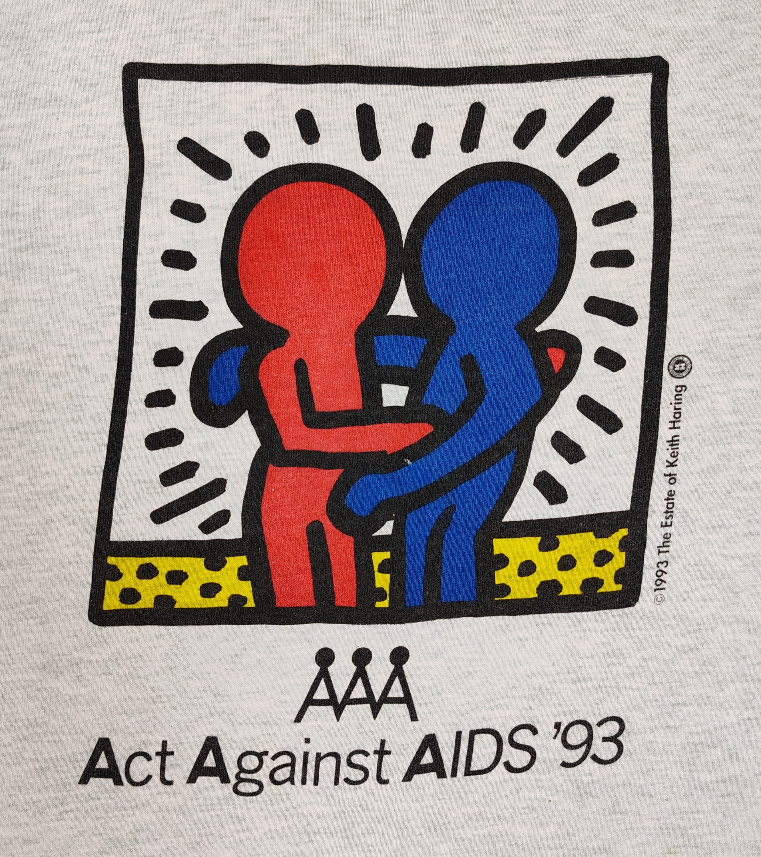 1993 Keith Haring Act Against Aids Vintage T Shirt Size Medium 90s ...