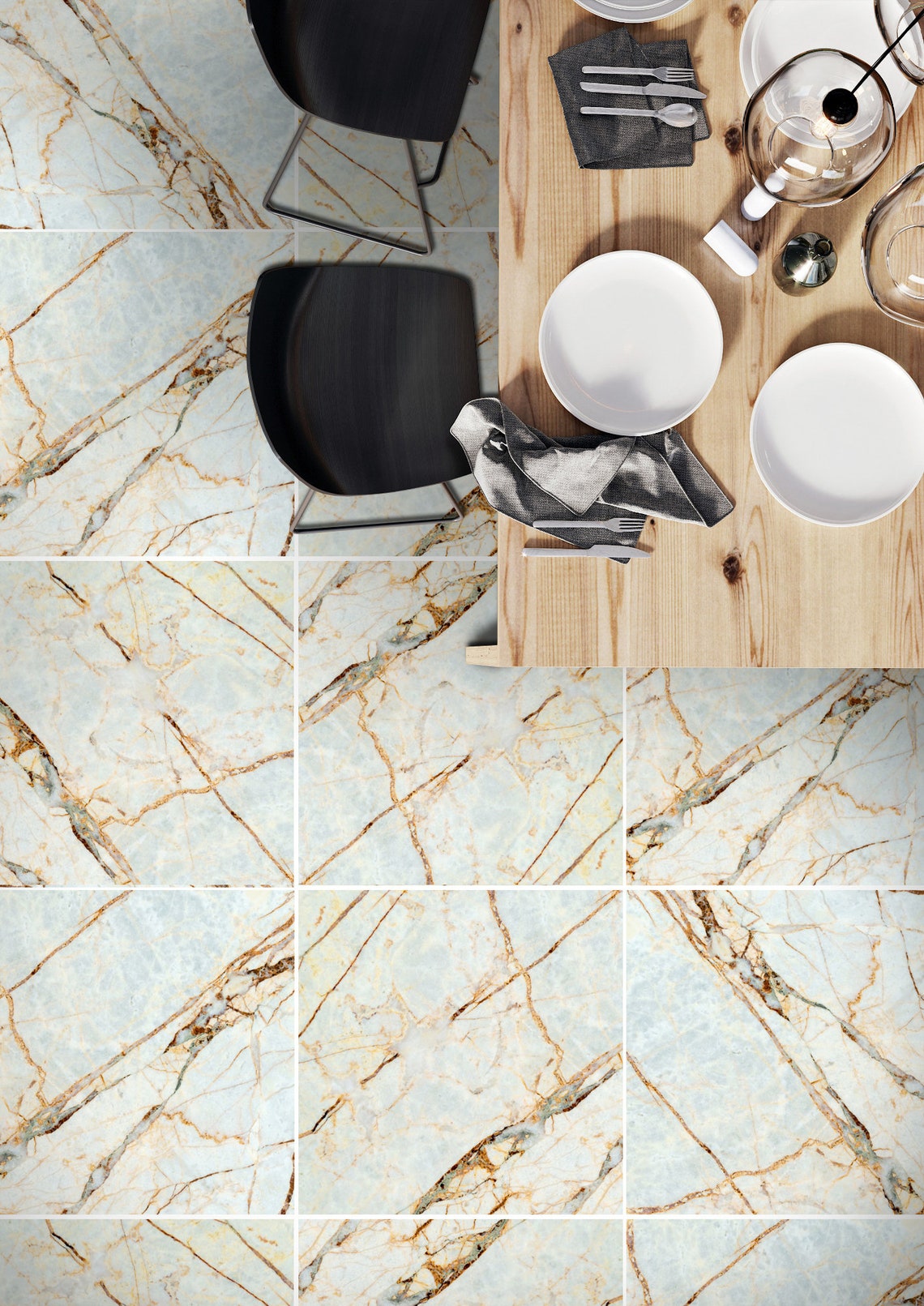 Floor Tile Stickers Decals for Kitchen Bathroom PACK OF 12 - Etsy