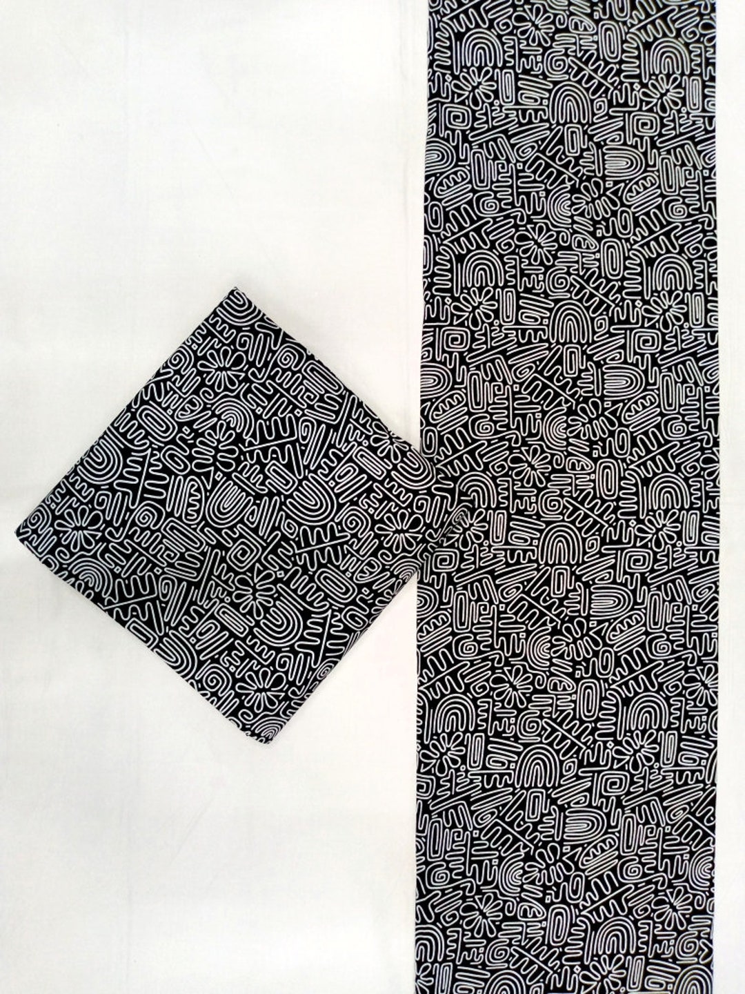 Black and White African Print Fabric/ Ankara Fabric/ Fabric by the Yard ...