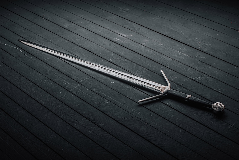 Witcher inspired Geralt silver sword replica | Etsy