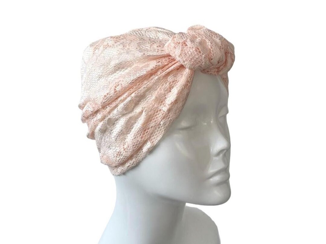 Turban - Blush Pink Lace Turban Hat for Women Summer Ladies Turban ...