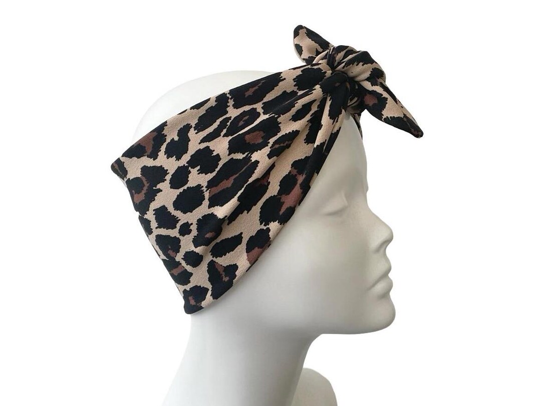 Headband - Wide Pin up Leopard Print Tie up Headband, Gifts for Her ...