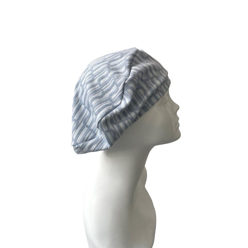 Beret Hat Light Blue Knit Fabric French Beret Hat Comfortable Soft Knit ...