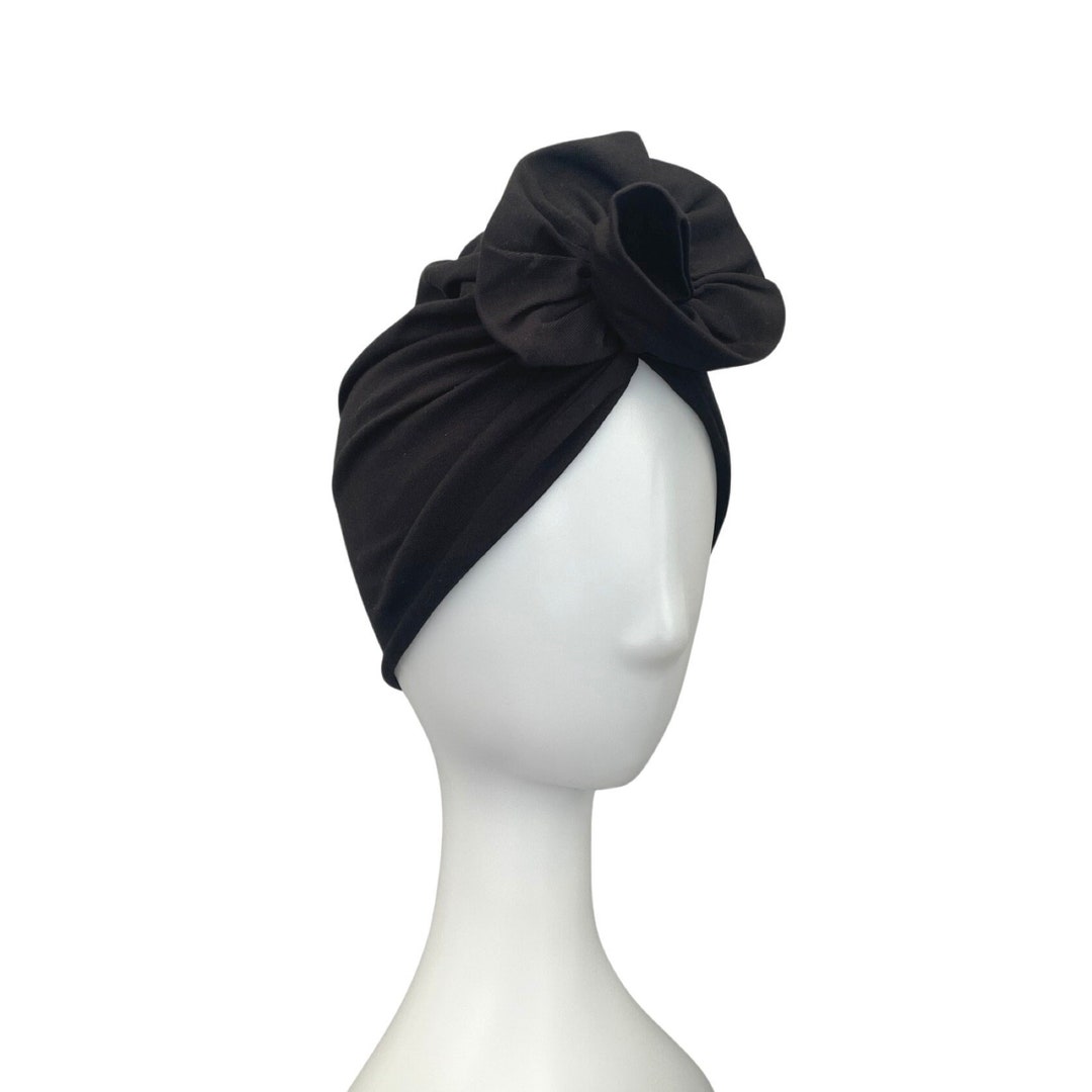 BLACK TURBAN for Women, WOMEN'S Turban, Handmade Turban, Stylish Turban ...