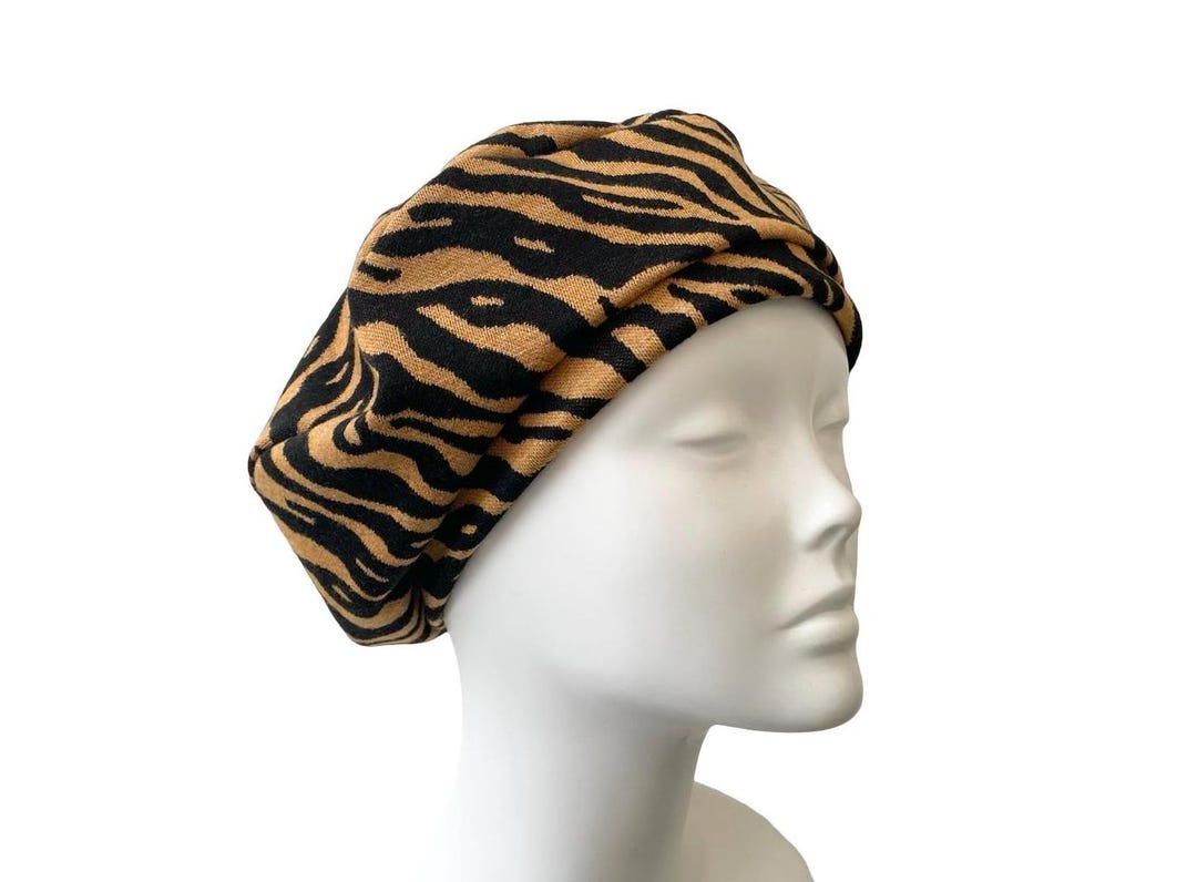 Spring Beret Tiger Print French Beret Hat Vintage Style Beret Soft Cozy ...
