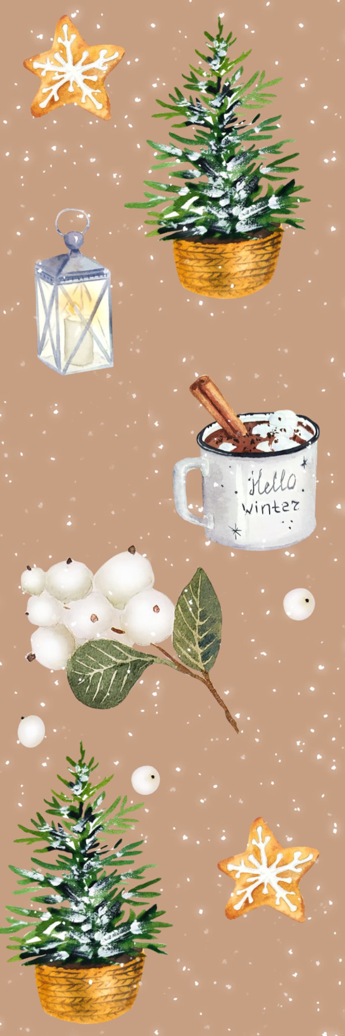 Christmas Winter Bookmarks Digital Bookmarks Christmas Holiday ...