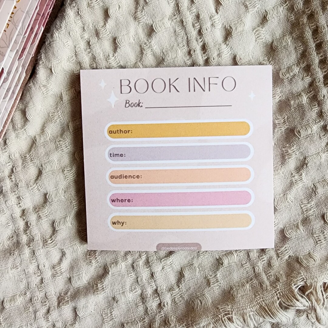 PRE-ORDER Bible Study Sticky Notes- Book of the Bible - Etsy