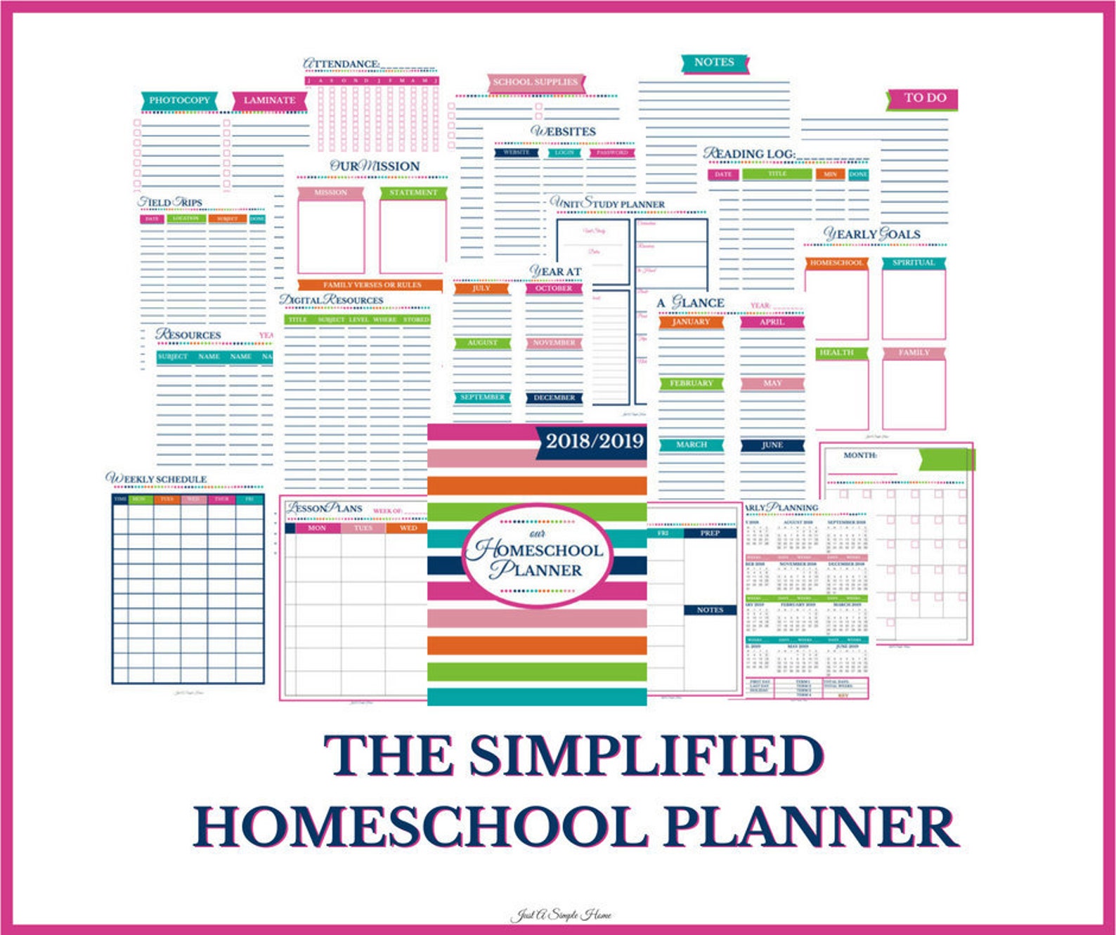 The Simple Homeschool Planner - Etsy