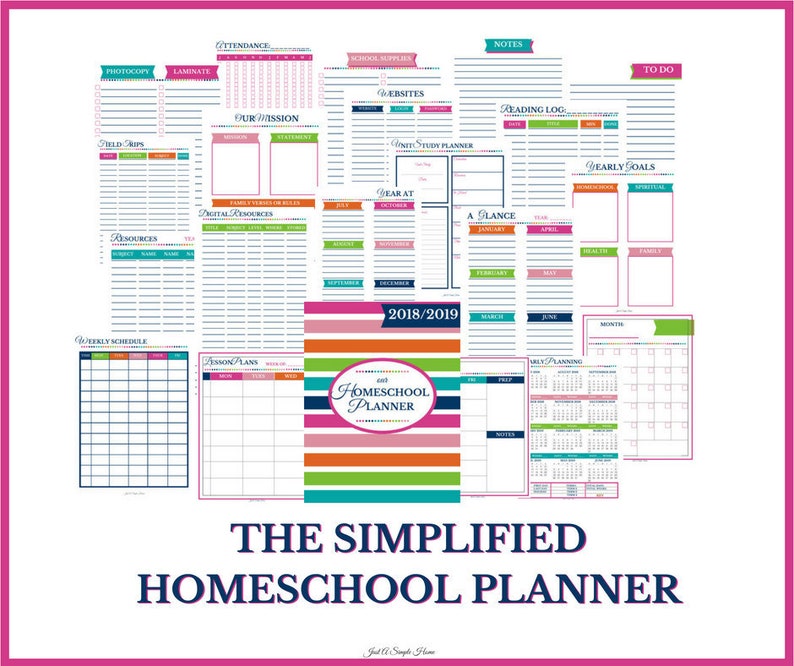 The Simple Homeschool Planner - Etsy