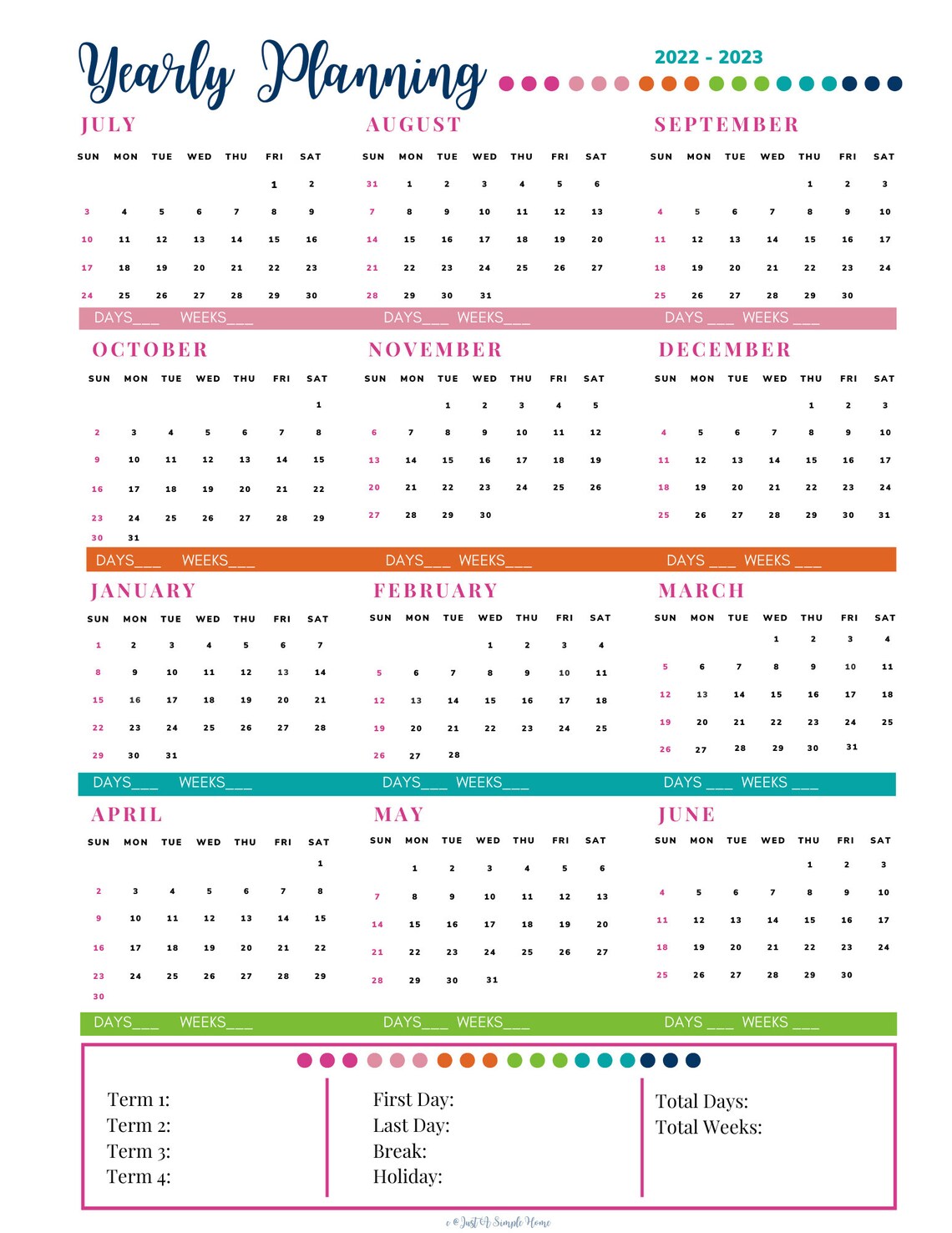 The Simple Homeschool Planner - Etsy