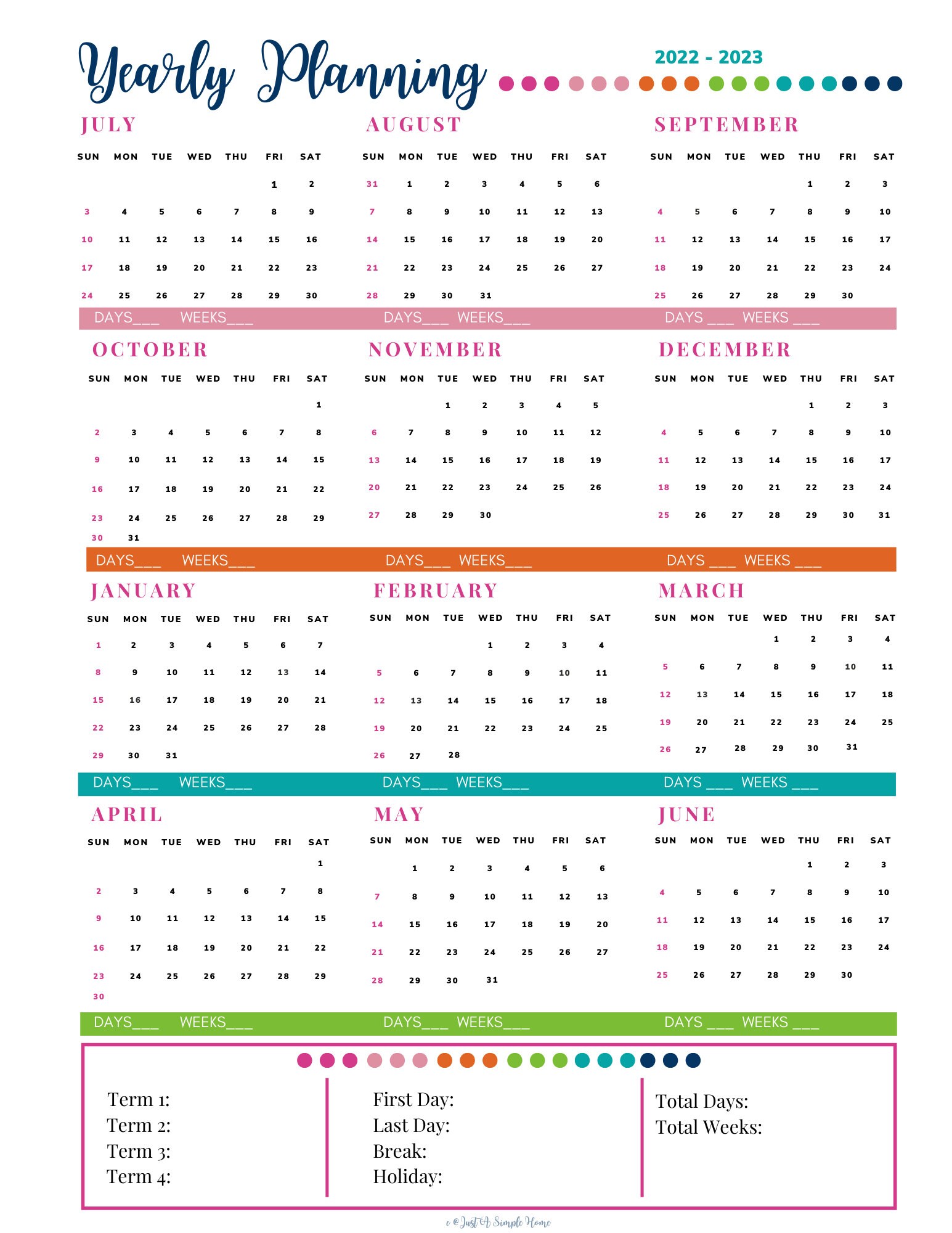 The Simple Homeschool Planner - Etsy