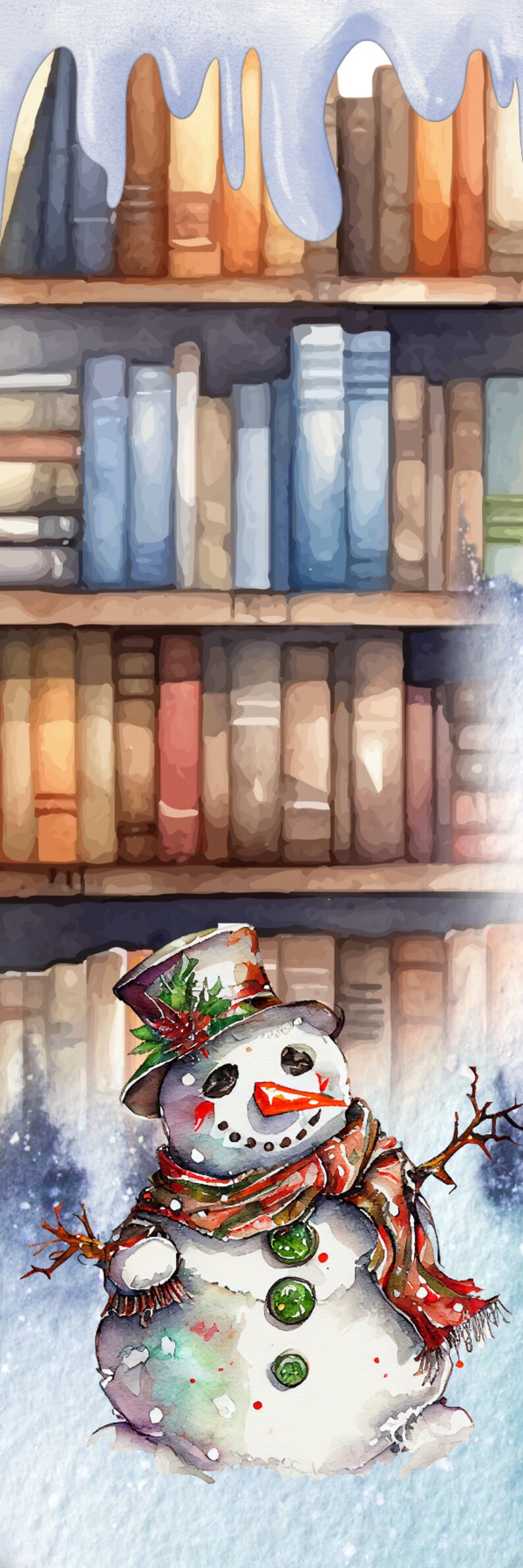 Christmas Winter Bookmarks Digital Bookmarks Christmas Holiday ...