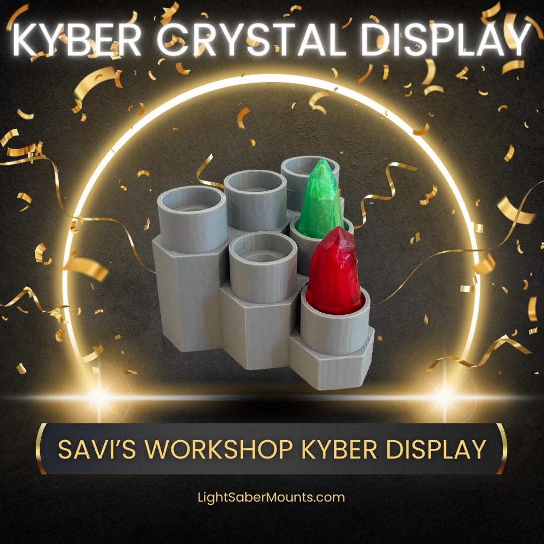 Hexagon Kyber Crystal Display – Holds 6 Crystals – Star Wars Desktop ...