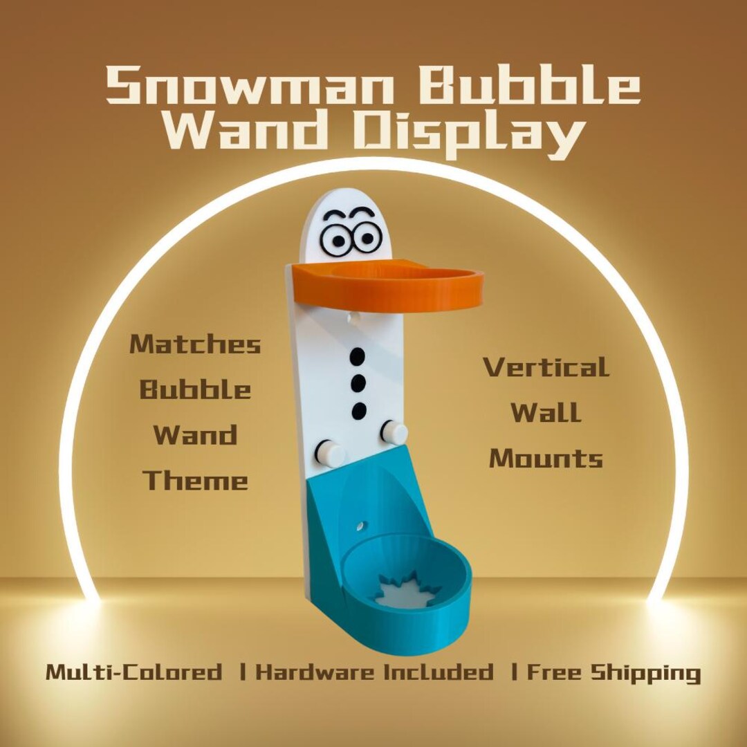 Olaf Snowman Bubble Wand Holder Wall Mount | 3D Printed Frozen Snowman ...