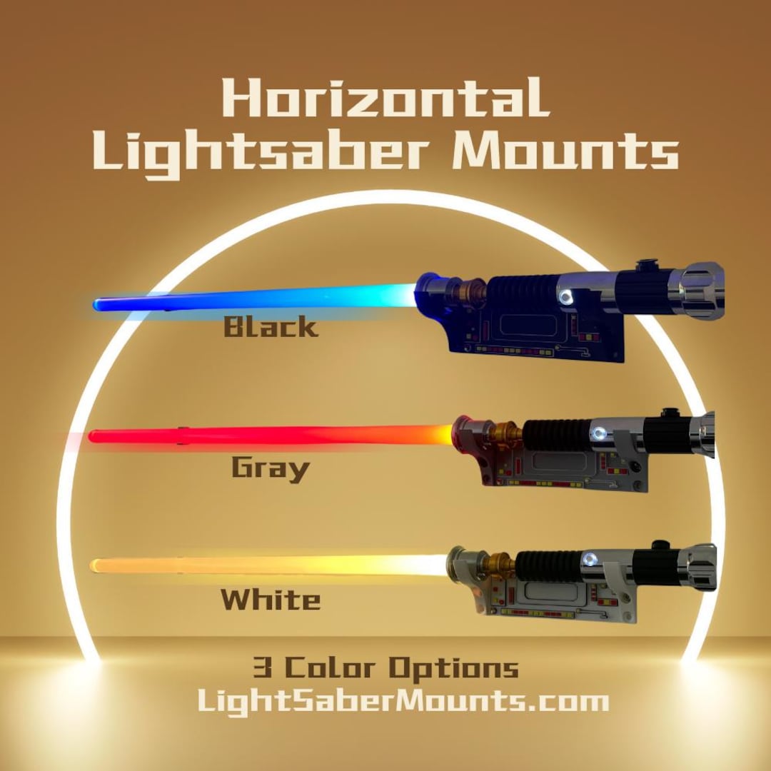 Horizontal Lightsaber Wall Mount Organiser Display - 3 Color Options ...