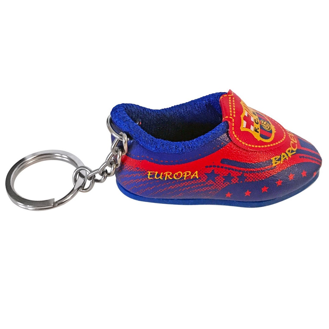 Barcelona Soccer Team Handmade Leather Keychain - Etsy