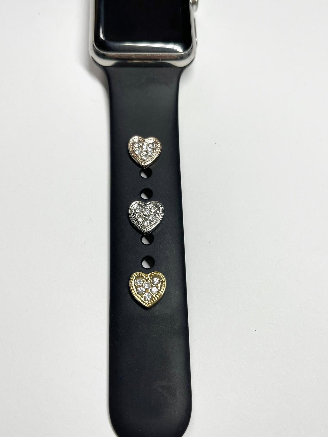 Heart Charms Smart Watch, Smart Watch Jewelry, Valentines Gift Ideas - Etsy